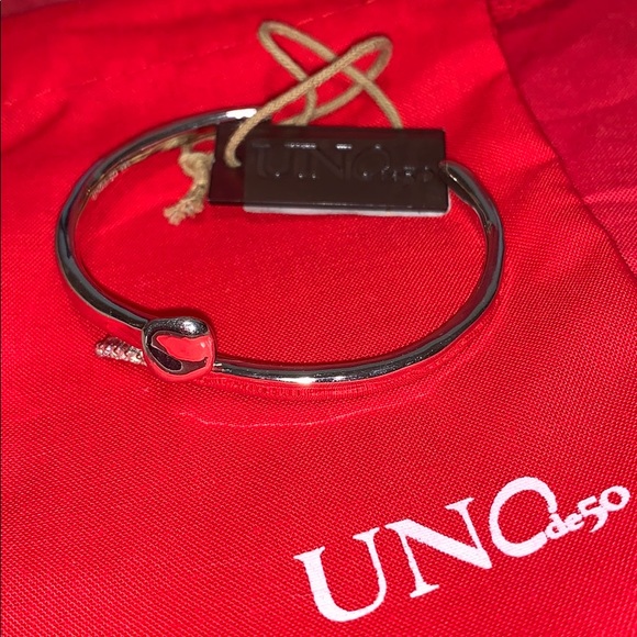 UNO de 50 | Jewelry | Uno De 5 Nail Silver Bracelet W White Topaz Nwt ...